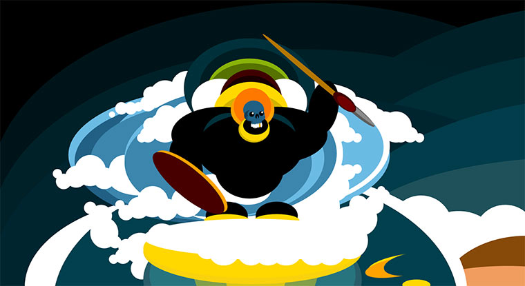 CSS Art - Ein bild komplett aus programmierten Kreisen